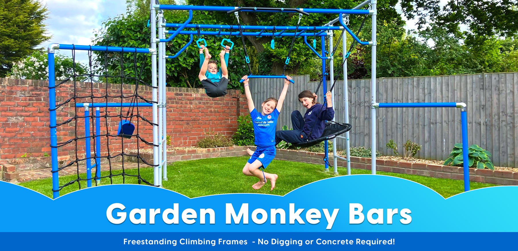 Monkey Bars | Metal Monkey Bars For Kids & Garden | Growplay UK